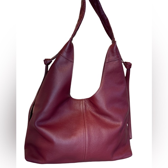 Laggo | Bags | Laggo Burgundy Red Leather Hobo Shoulder Bag Free People ...